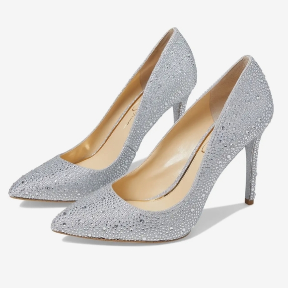 Jessica Simpson | Shoes | Brand New Jessica Simpson Pembeb Heels Sparkly Silver Color Happily ...